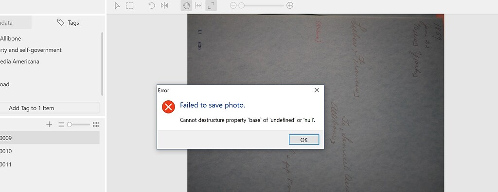 Error "failed to save photo" on each manipulation - Troubleshooting - forums.tropy.org
